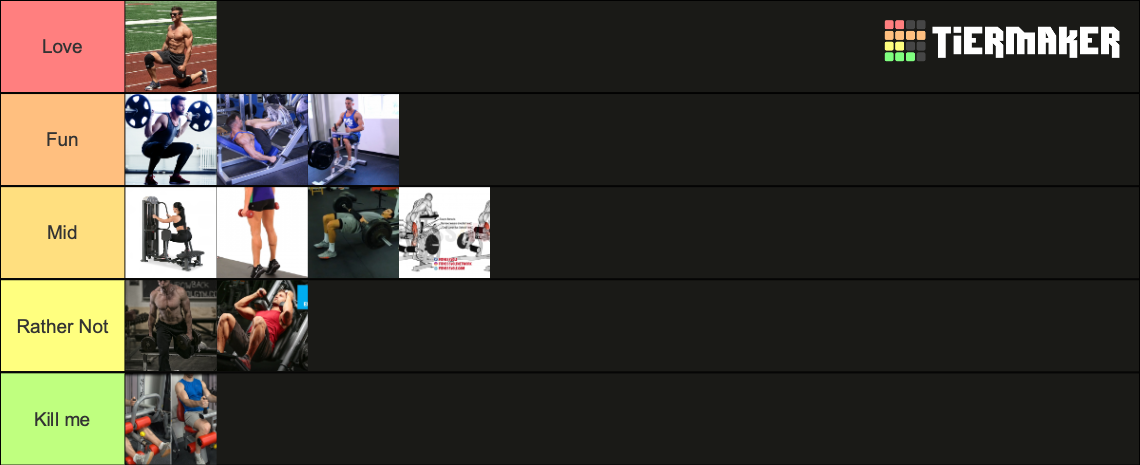 Body Building LEG Equipment/Workouts Tier List (Community Rankings ...