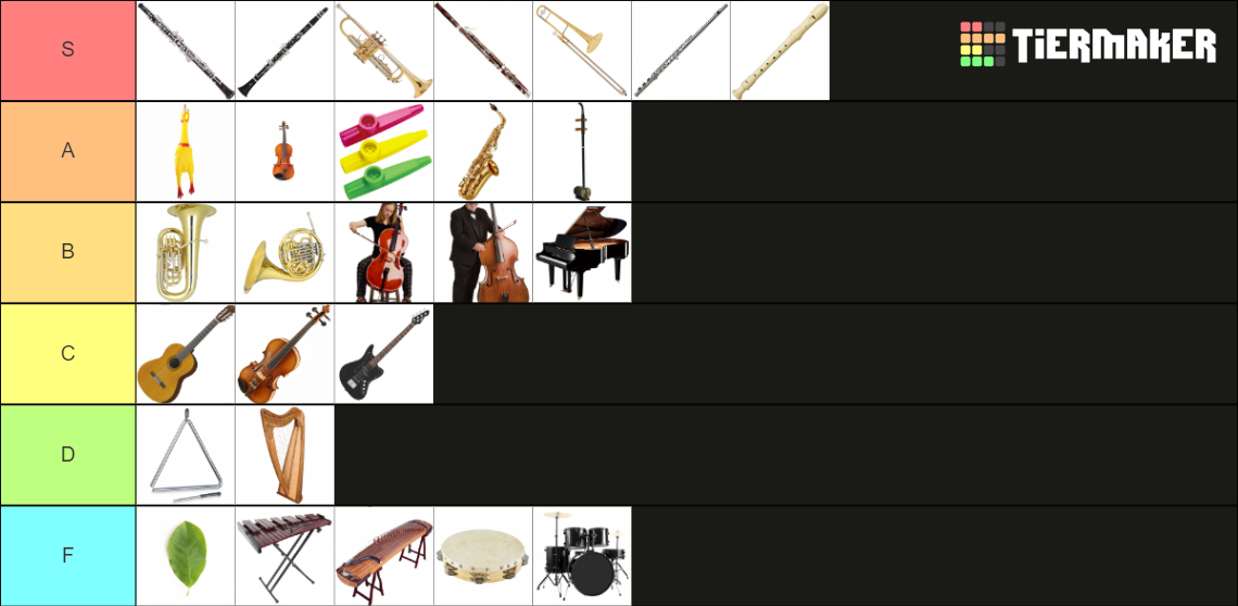 Musical Instruments Tier List (Community Rankings) - TierMaker