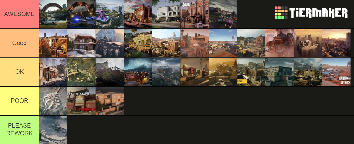 Rainbow six siege all maps Y6S4 Tier List (Community Rankings) - TierMaker