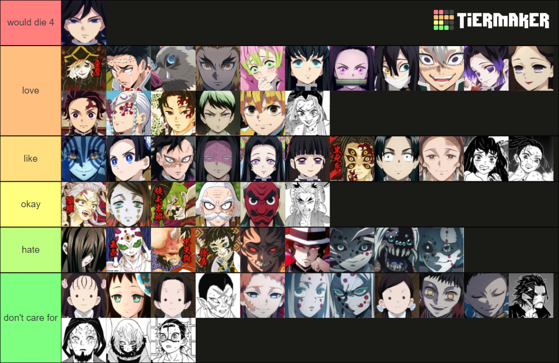 Demon Slayer All Characters Tier List (Community Rankings) - TierMaker