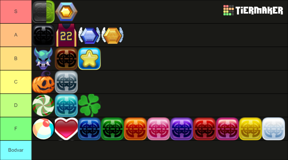 Brawlhalla colors (2020) UPDATED Tier List (Community Rankings) - TierMaker