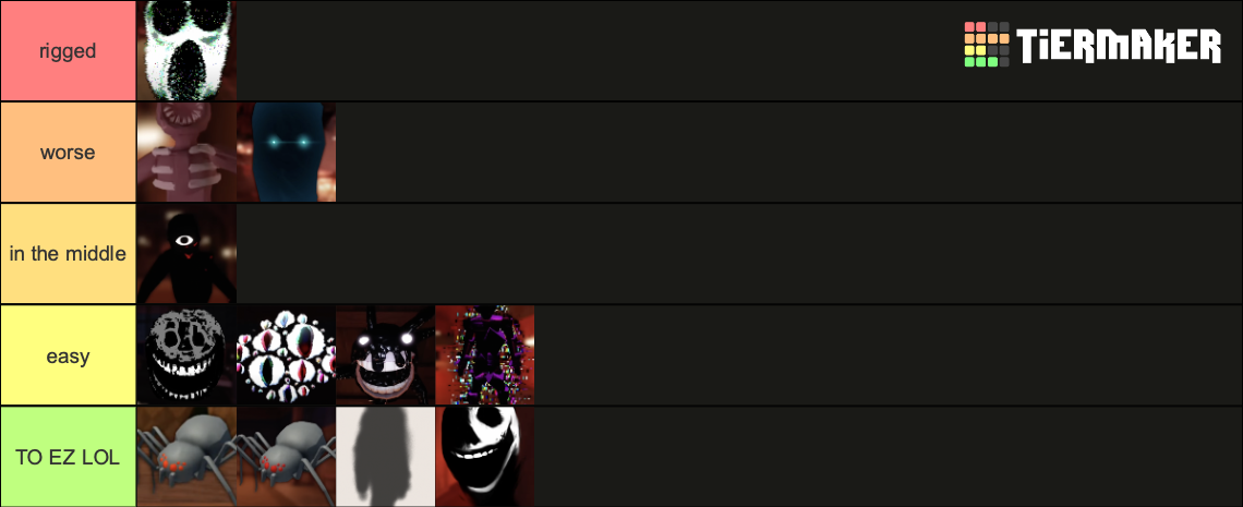 doors monster [how hard] Tier List (Community Rankings) - TierMaker