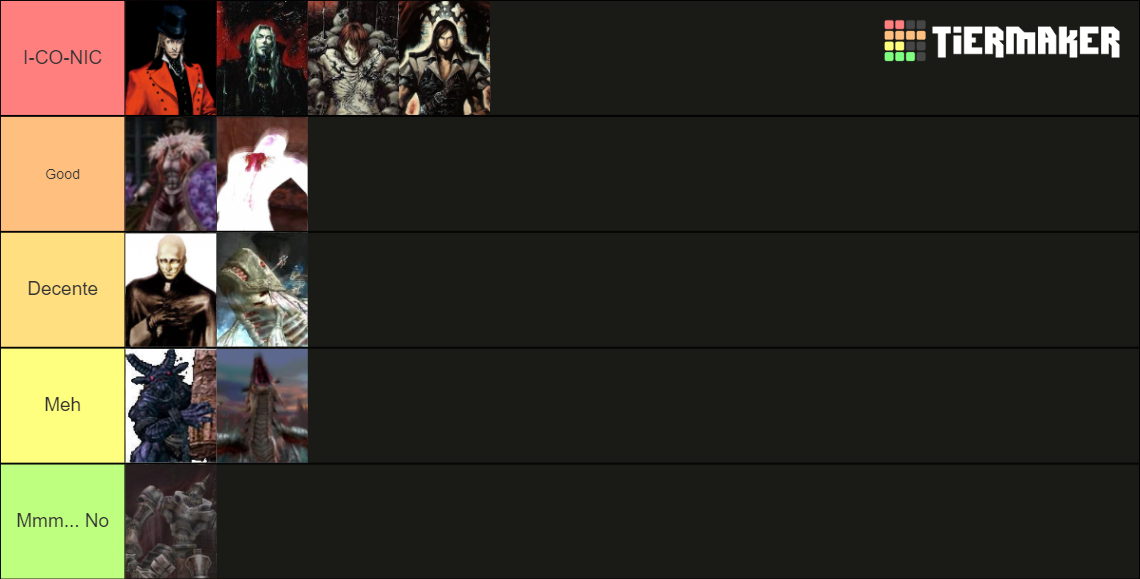 Castlevania CoD Bosses Tier List (Community Rankings) - TierMaker