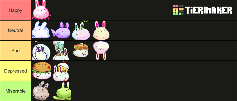 OMORI Bunnies and how depressed they look Tier List (Community Rankings ...