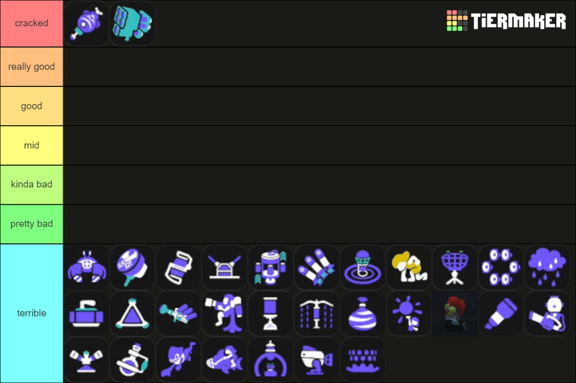 Splatoon 3 Specials and Subs Tier List (Community Rankings) - TierMaker