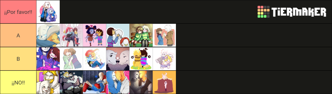 Undertale Ships Tier List (Community Rankings) - TierMaker