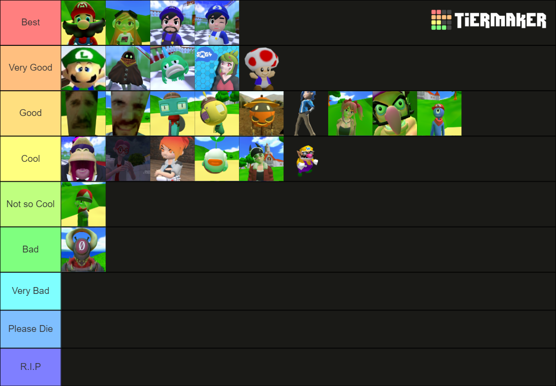 SMG4 Characters ranking Tier List (Community Rankings) - TierMaker