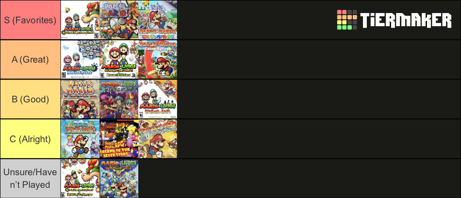 Mario RPG (2020) Tier List (Community Rankings) - TierMaker