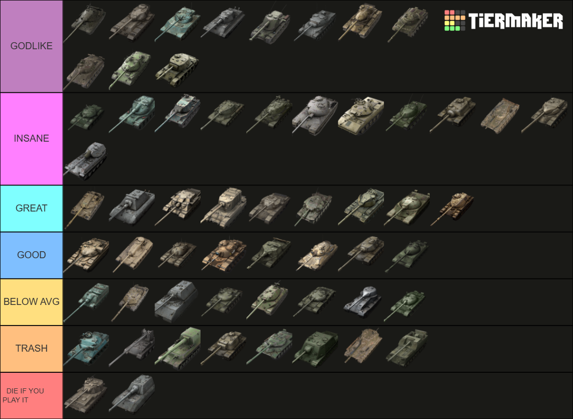 Wot Blitz T10 9.6 Tier List (Community Rankings) - TierMaker