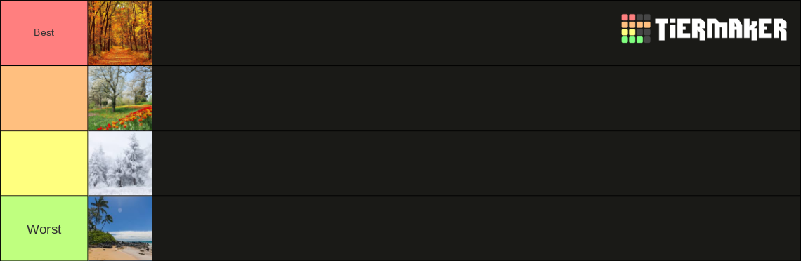 Seasons Tier List (Community Rankings) - TierMaker