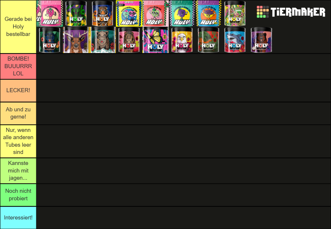HOLY-Flavors BURRR Tier List (Community Rankings) - TierMaker