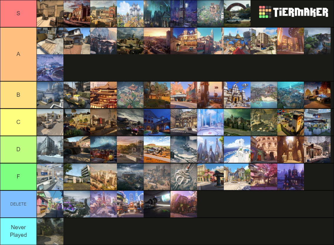 Ultimate Competitive FPS Map Tier List (Community Rankings) - TierMaker