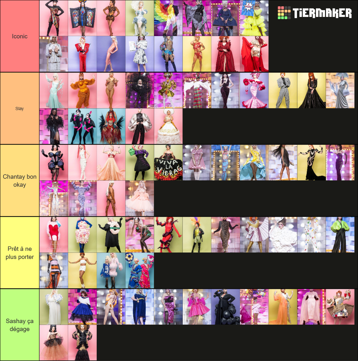 Drag Race France - All Looks Tier List (Community Rankings) - TierMaker
