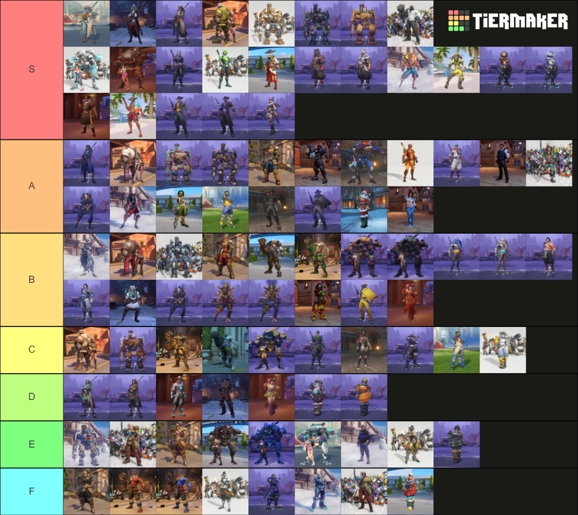 Overwatch Legendary Skin Tier List (Community Rankings) - TierMaker