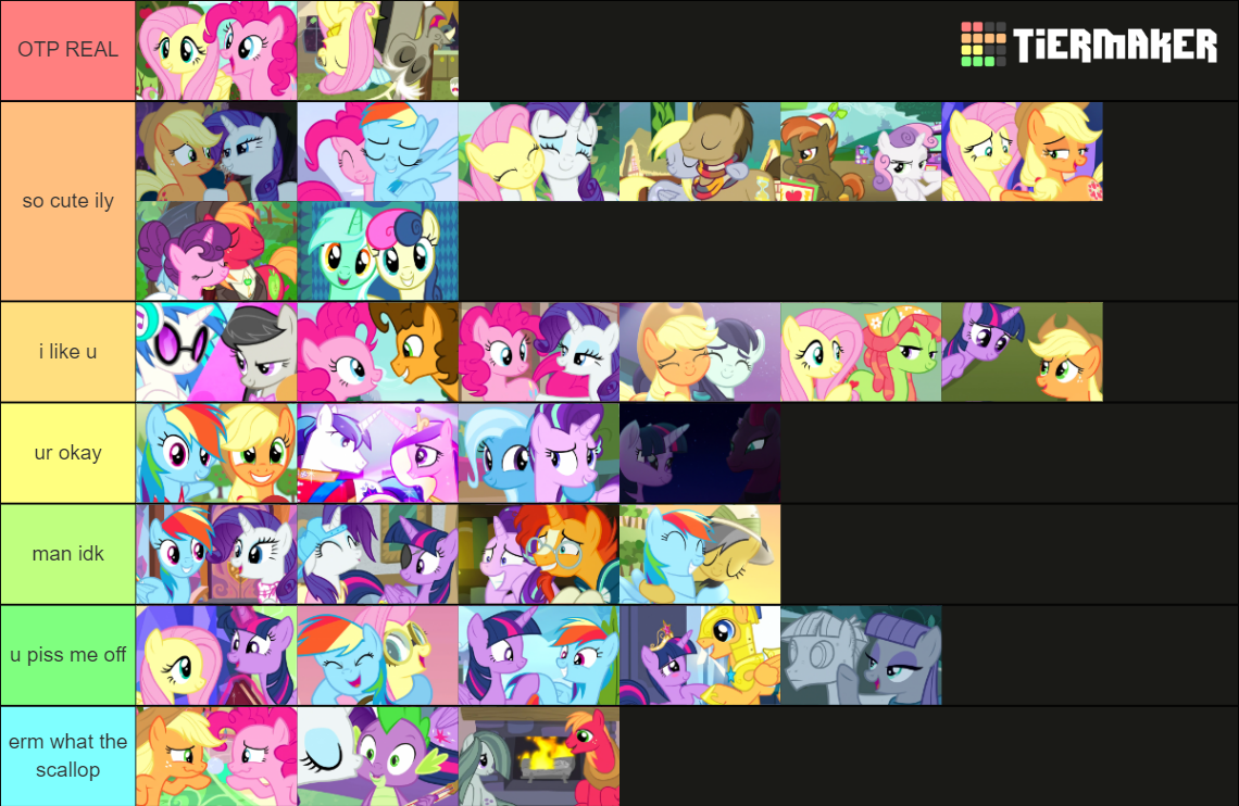MLP: FiM - Best Ships Tier List (Community Rankings) - TierMaker