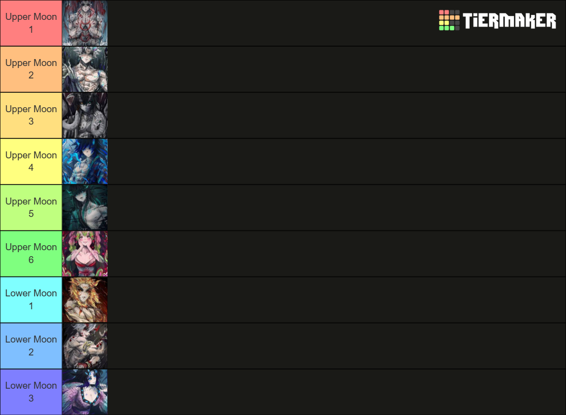 Hashiras As Uppermoons Ranking Tier List (Community Rankings) - TierMaker Hashiras As Uppermoons Ranking Tier List (Community Rankings) - TierMaker