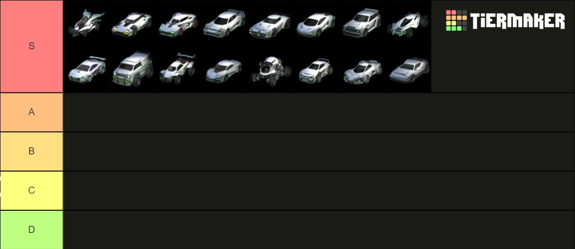 RL Sideswipe car hitboxes Tier List (Community Rankings) - TierMaker