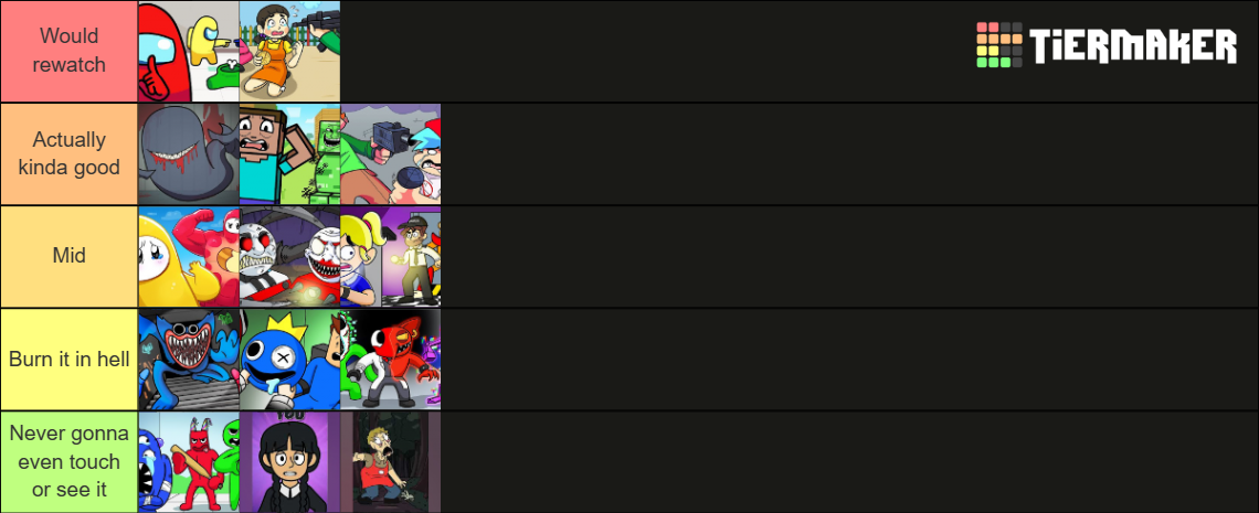 Gametoons series Tier List (Community Rankings) - TierMaker