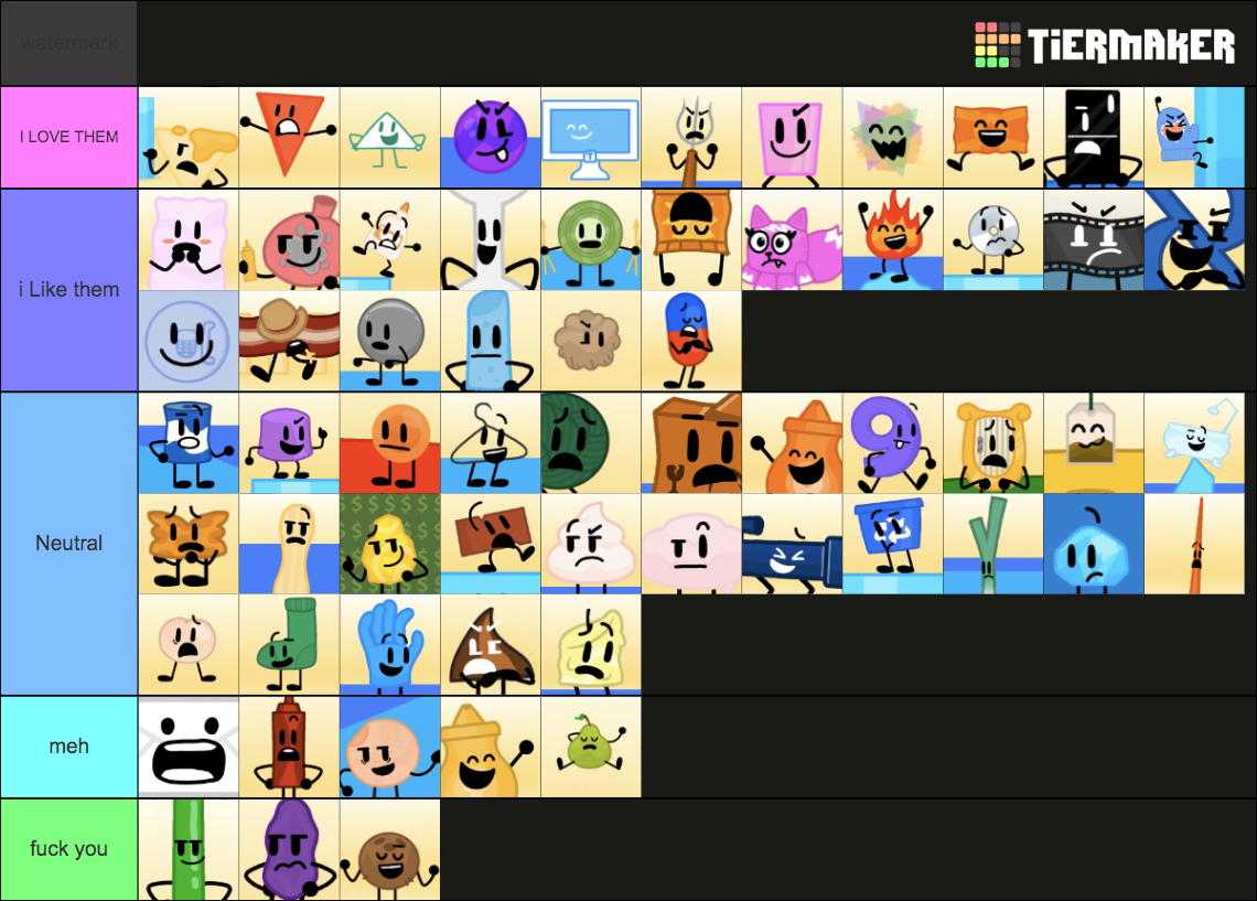 Animated Inanimate Battle Characters Tier List (Community Rankings ...
