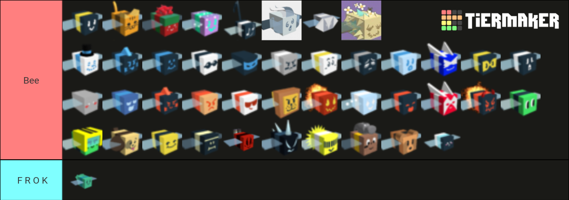 Roblox Bee Swarm Simulator Bees Tier List (Community Rankings) - TierMaker