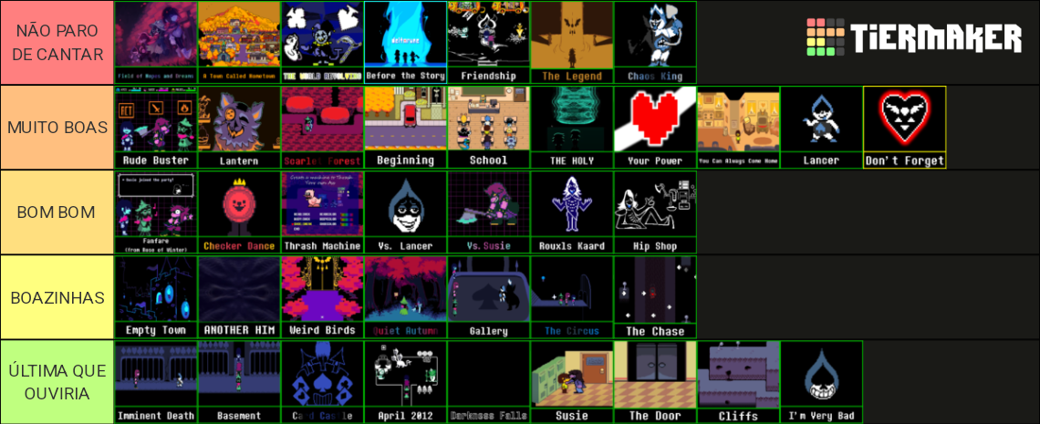 Deltarune Chapter 1 OST | 40 tracks Tier List (Community Rankings ...