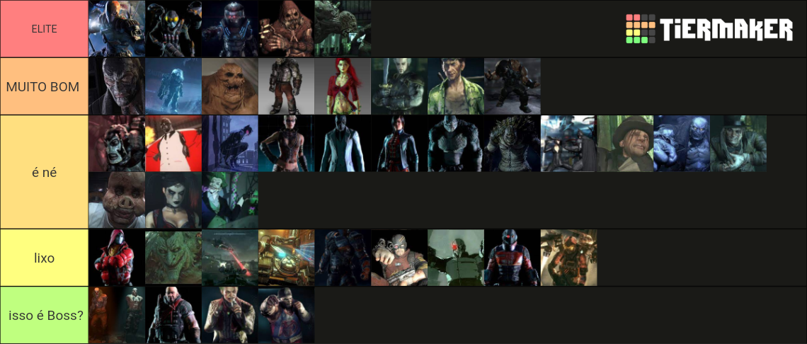 Batman Arkham bosses Tier List (Community Rankings) - TierMaker