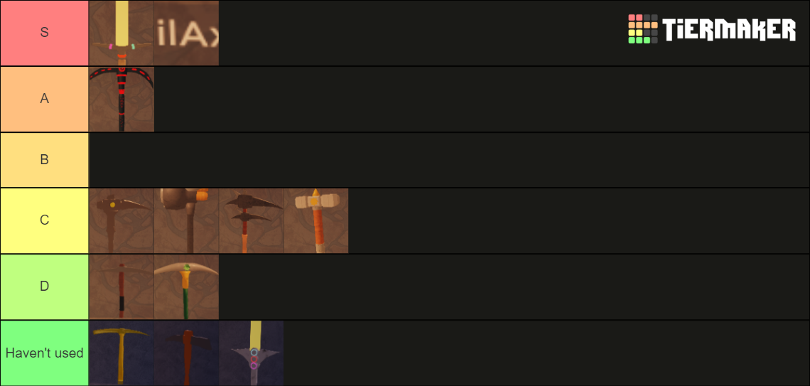 REx Reincarnated Pickaxes Tier List (Community Rankings) - TierMaker