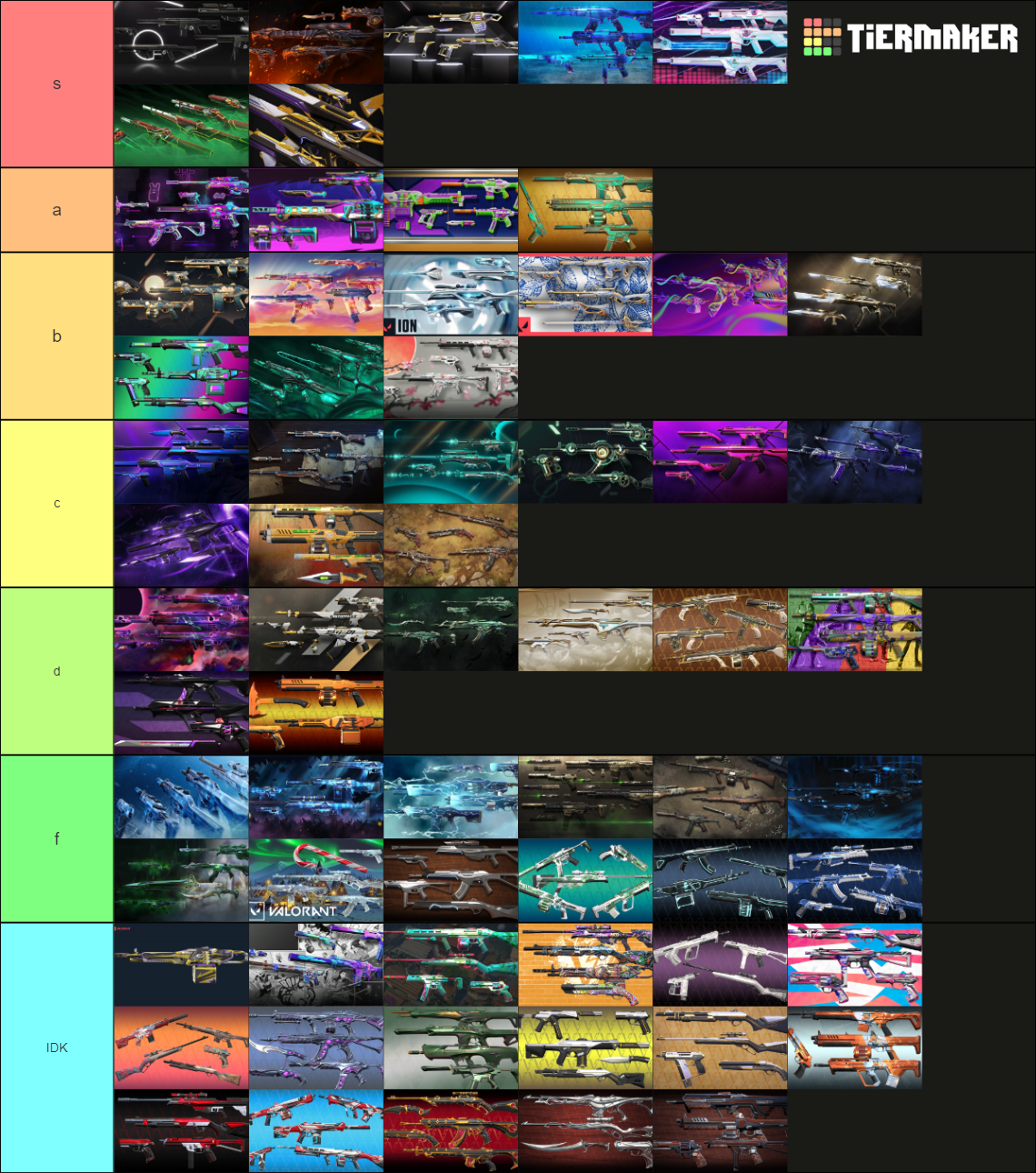 Valorant Skins (9/23/2021) Tier List (Community Rankings) - TierMaker