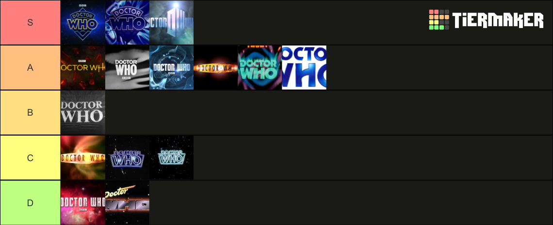 Doctor Who Logos (2023) Tier List (Community Rankings) - TierMaker