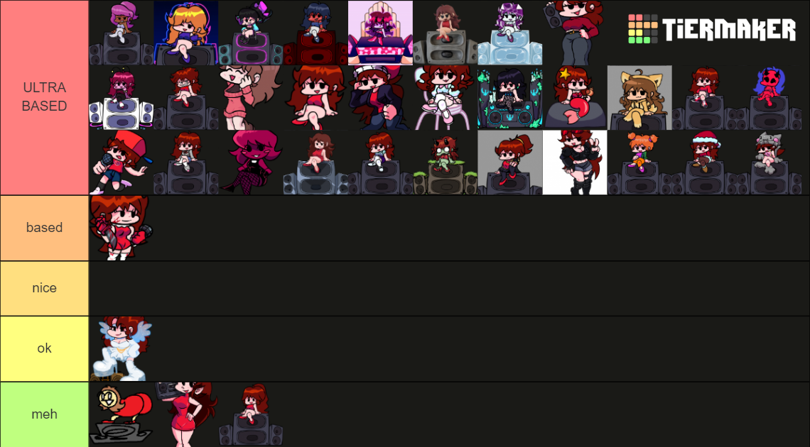 FNF Girlfriend Designs Tier List (Community Rankings) - TierMaker