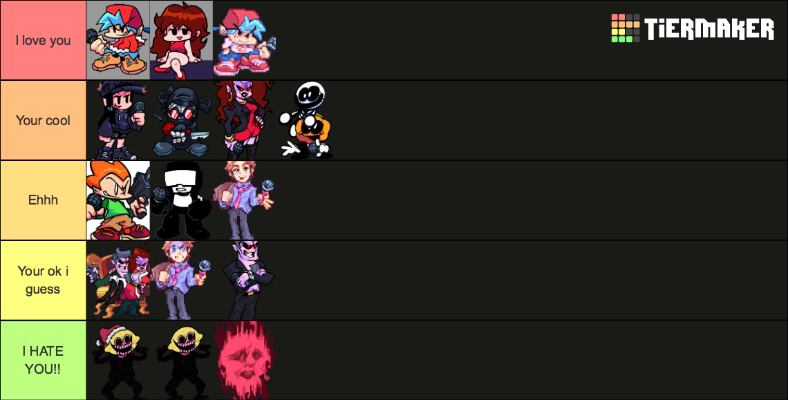 Friday Night Funkin' Characters Tier List (Community Rankings) - TierMaker