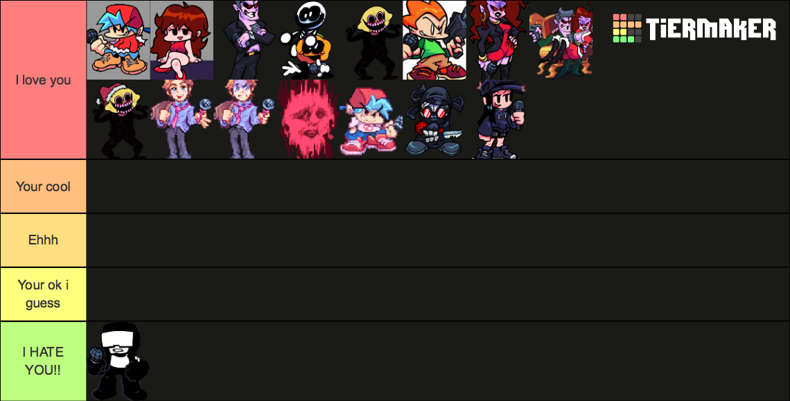 Friday Night Funkin' Characters Tier List (Community Rankings) - TierMaker