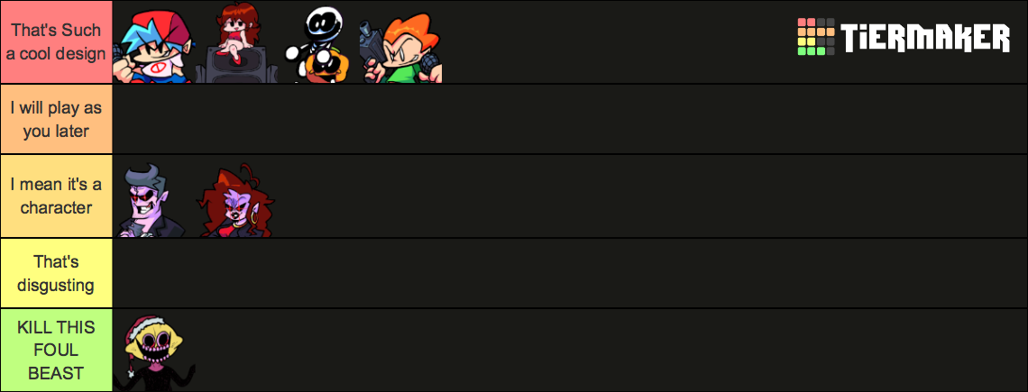 Friday Night Funkin characters Tier List (Community Rankings) - TierMaker