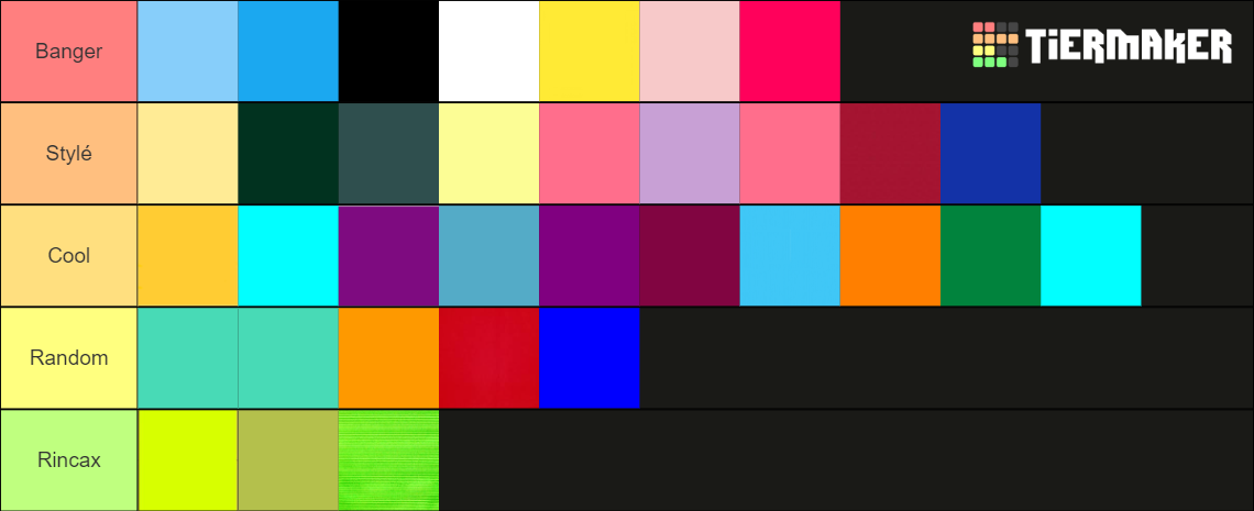 favorite color Tier List (Community Rankings) - TierMaker