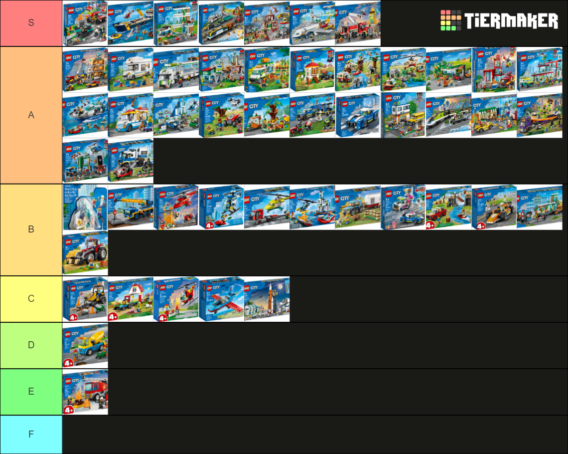 LEGO® City Sets Tier List (Community Rankings) - TierMaker