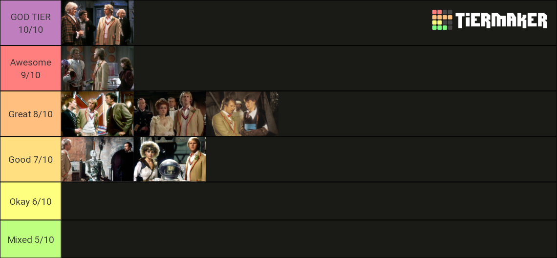 Doctor Who: Season 20 Tier List (Community Rankings) - TierMaker