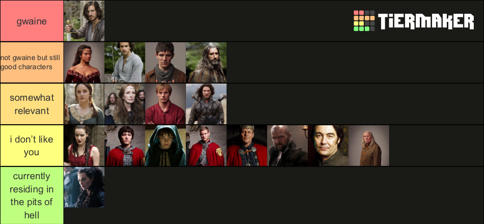 The Ultimate BBC Merlin Tier List (Community Rankings) - TierMaker
