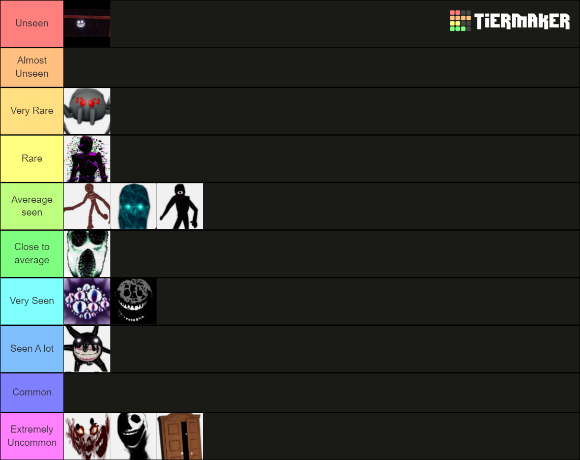 DOORS - Common Monsters To Rare Tier List (Community Rankings) - TierMaker