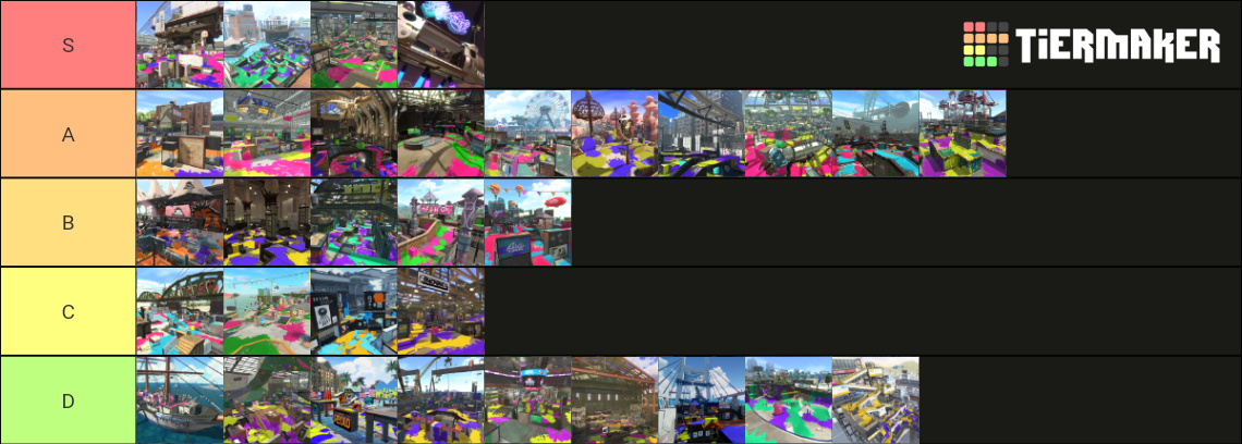 Splatoon Stages Tier List (Community Rankings) - TierMaker