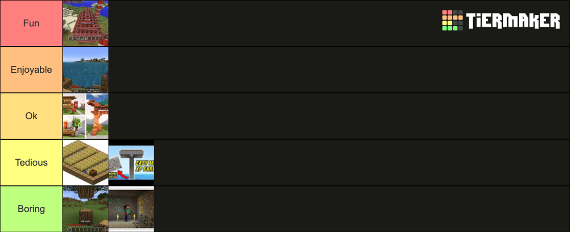 Things to do in Minecraft Survival Tier List (Community Rankings ...