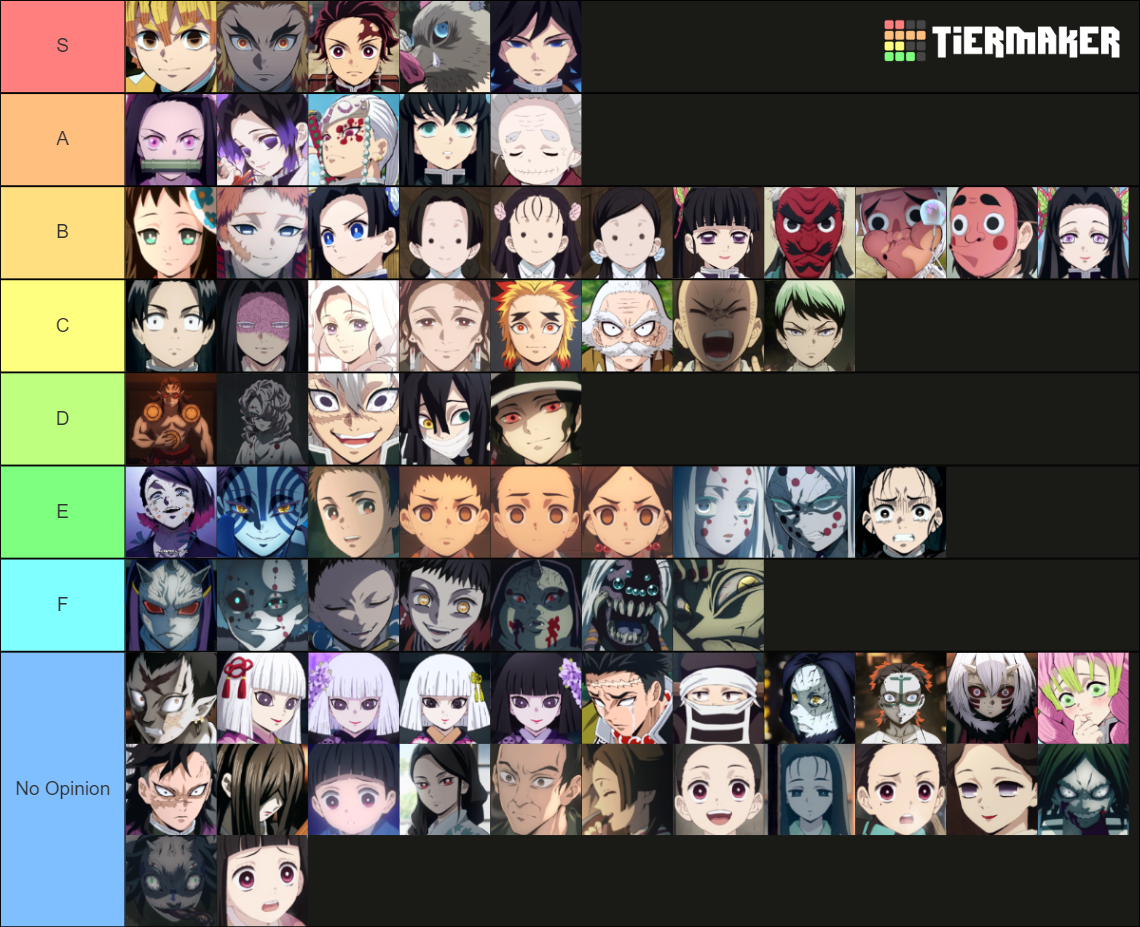 Demon Slayer Characters (Anime) Tier List (Community Rankings) - TierMaker