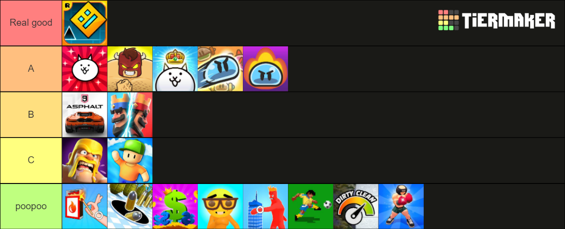 Mobile games Tier List (Community Rankings) - TierMaker