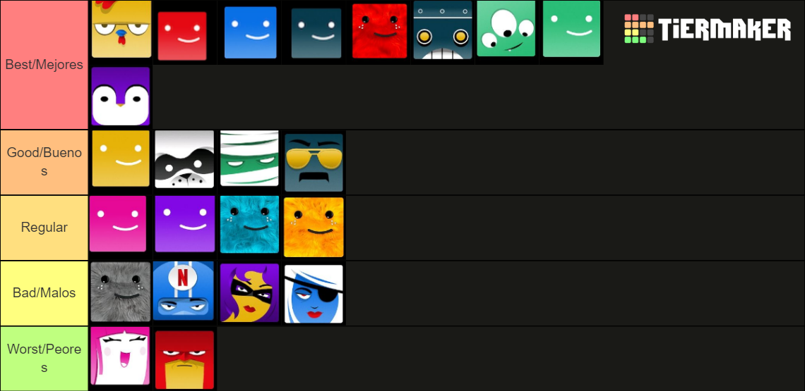 Netflix Classic Icons/Iconos Clásicos De Netflix Tier List (Community ...