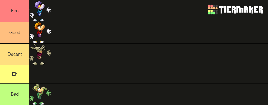 Rayman Skins Tier List (Community Rankings) - TierMaker