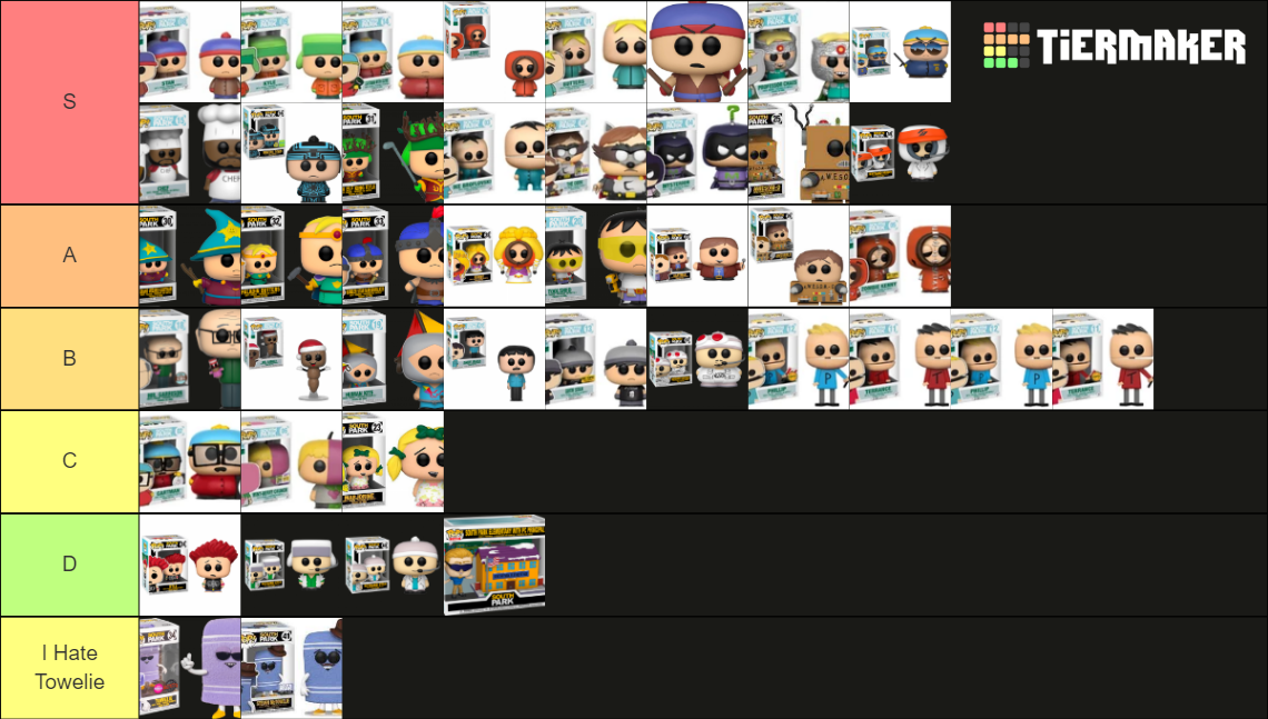 South Park Funko Pops Tier List (Community Rankings) - TierMaker