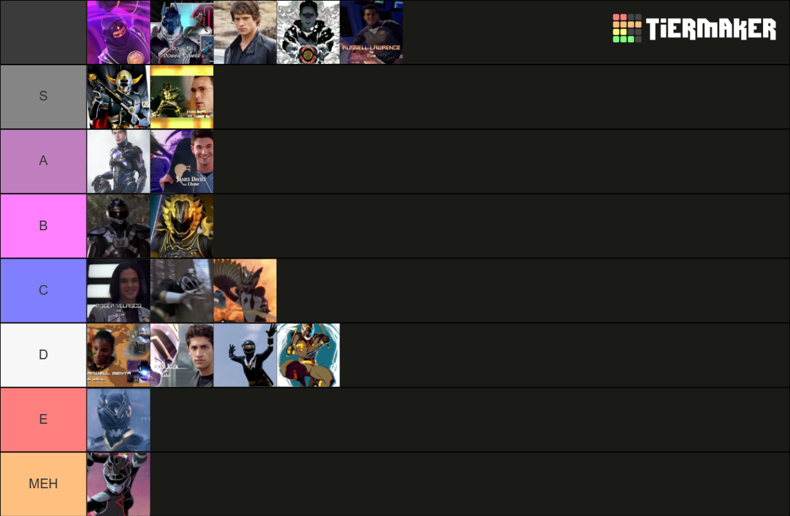Power Rangers All Black Rangers Tier List (Community Rankings) - TierMaker