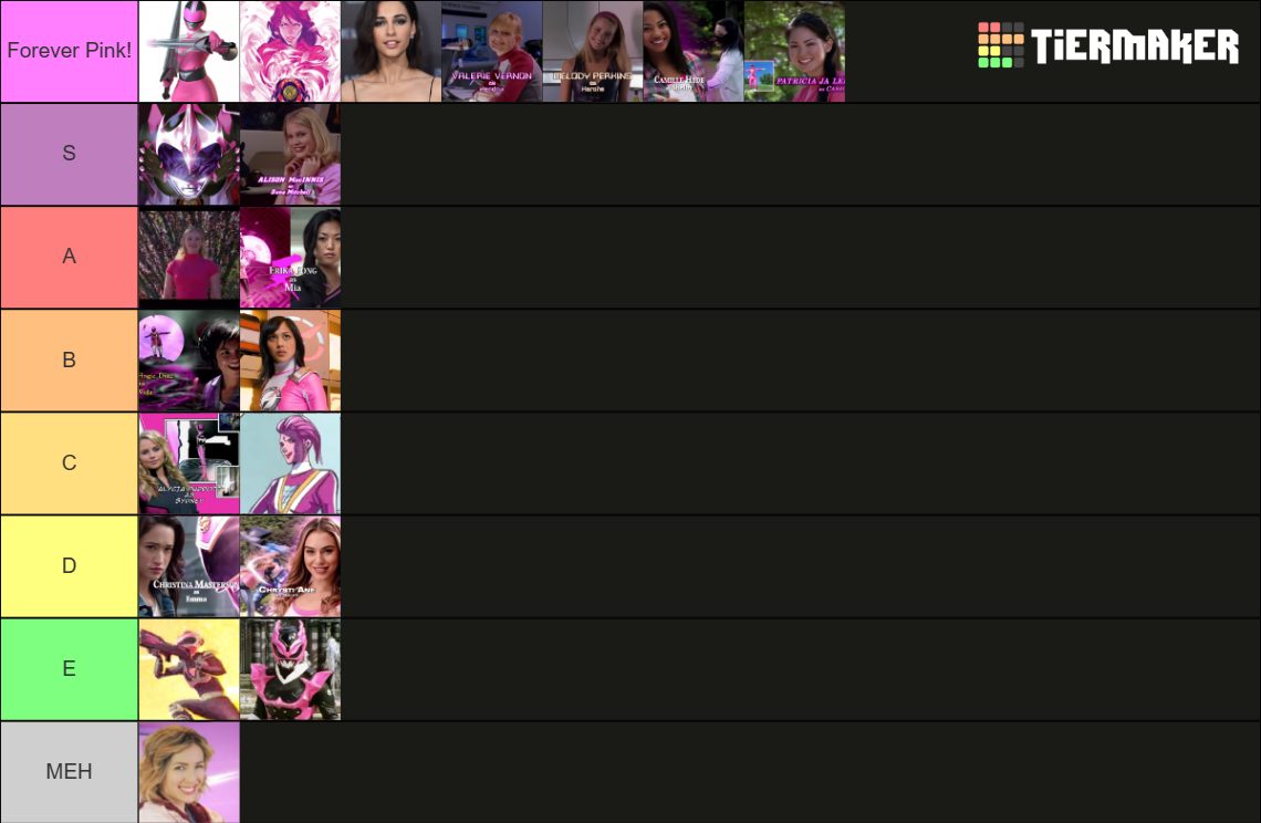 Power Rangers All Pink Rangers Tier List (Community Rankings) - TierMaker