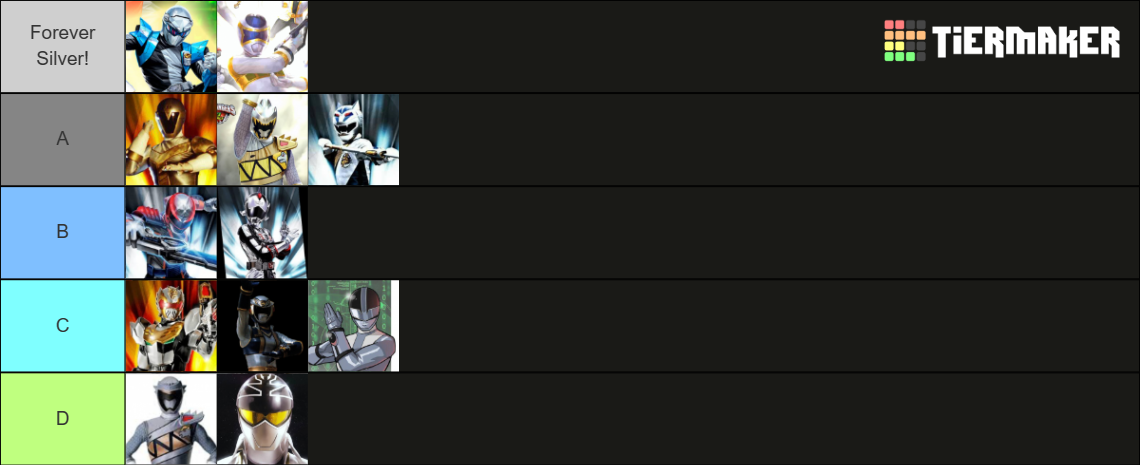 Power Rangers All Silver Rangers Tier List (Community Rankings) - TierMaker