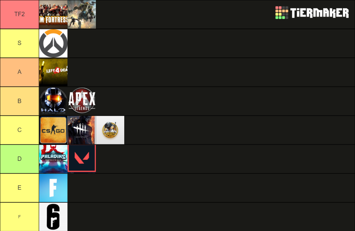 FPS / Shooters Tier List (Community Rankings) - TierMaker