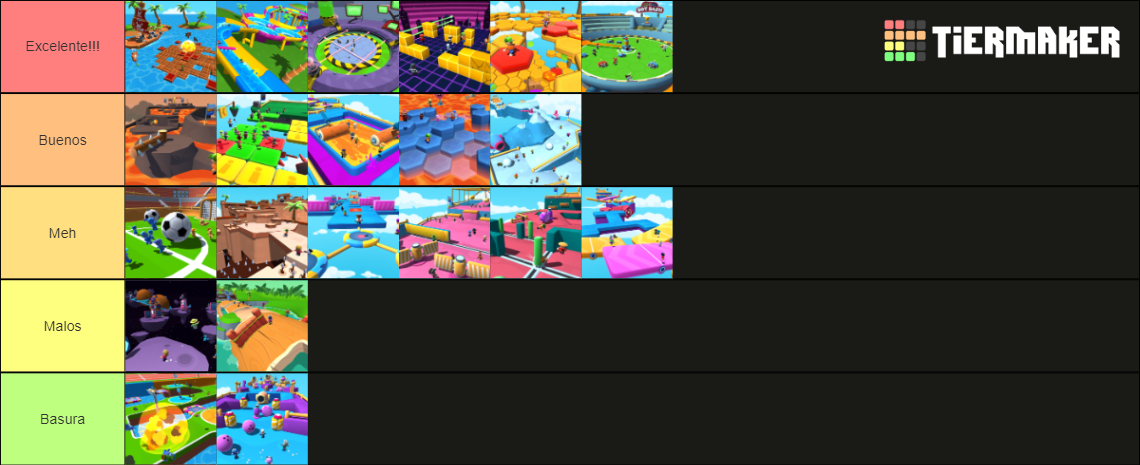 Recent Fall Guys Tier Lists - TierMaker
